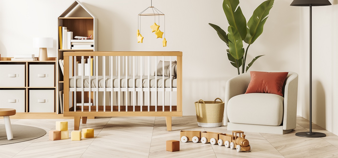 Pokoj pro miminko musí být bezpečný, ale i hravý